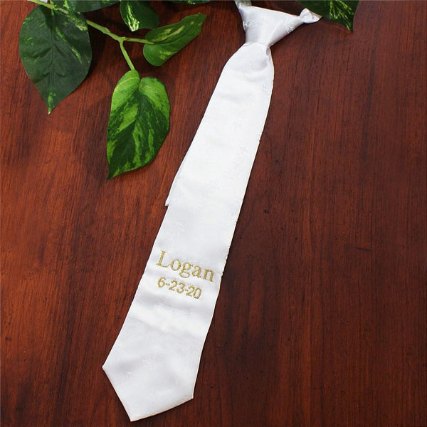 Embroidered First Communion Tie | ONLY GIFTS