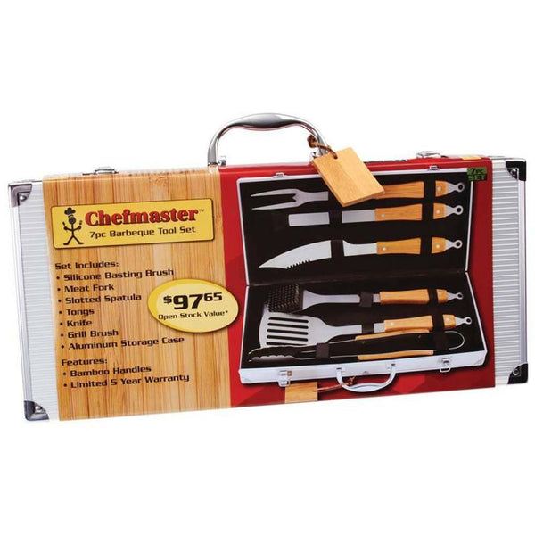 Chefmaster 7-Piece BBQ Tool Set w/Case– ONLY GIFTS